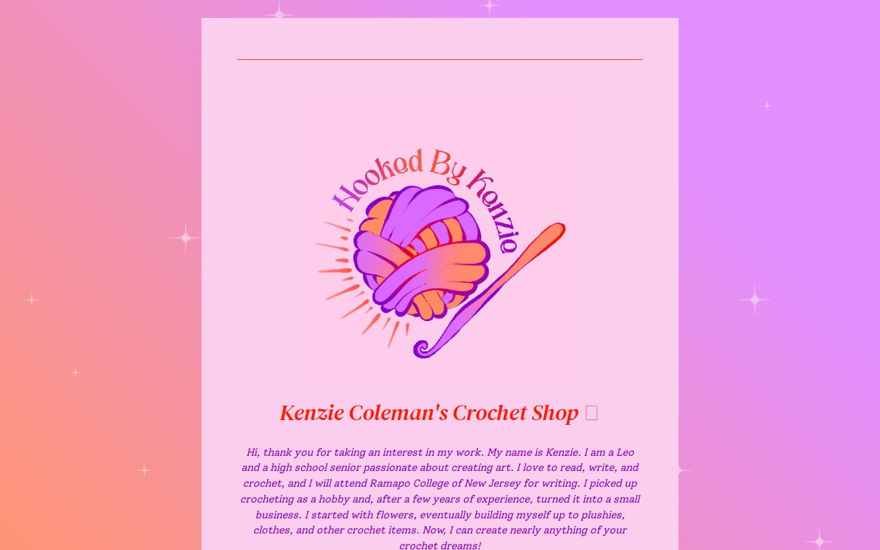 Hooked By Kenzie: Kenzie Coleman's Crochet Shop